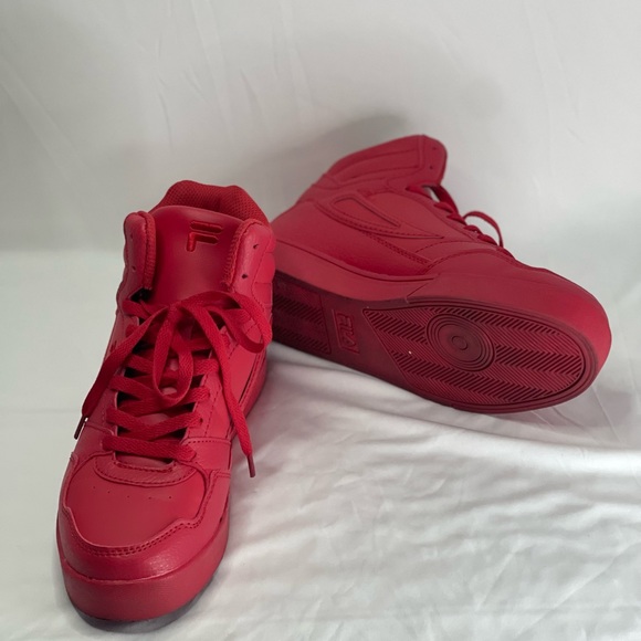 Fila | Shoes | Brand New All Red High Top Filas Womens Size 8 | Poshmark